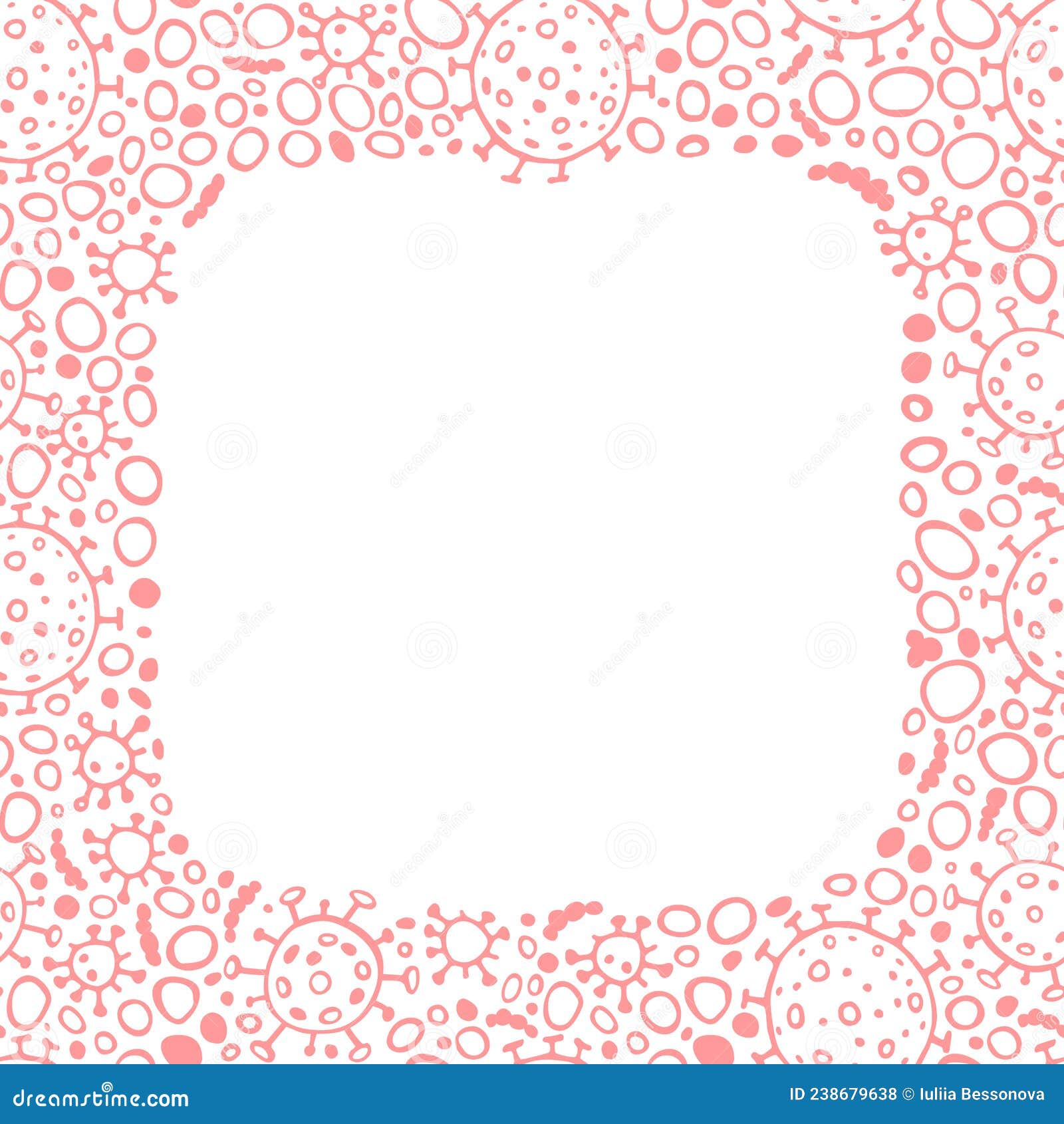 Background, Frame, Border from Molecules, Cells of Virus, Bacteria ...