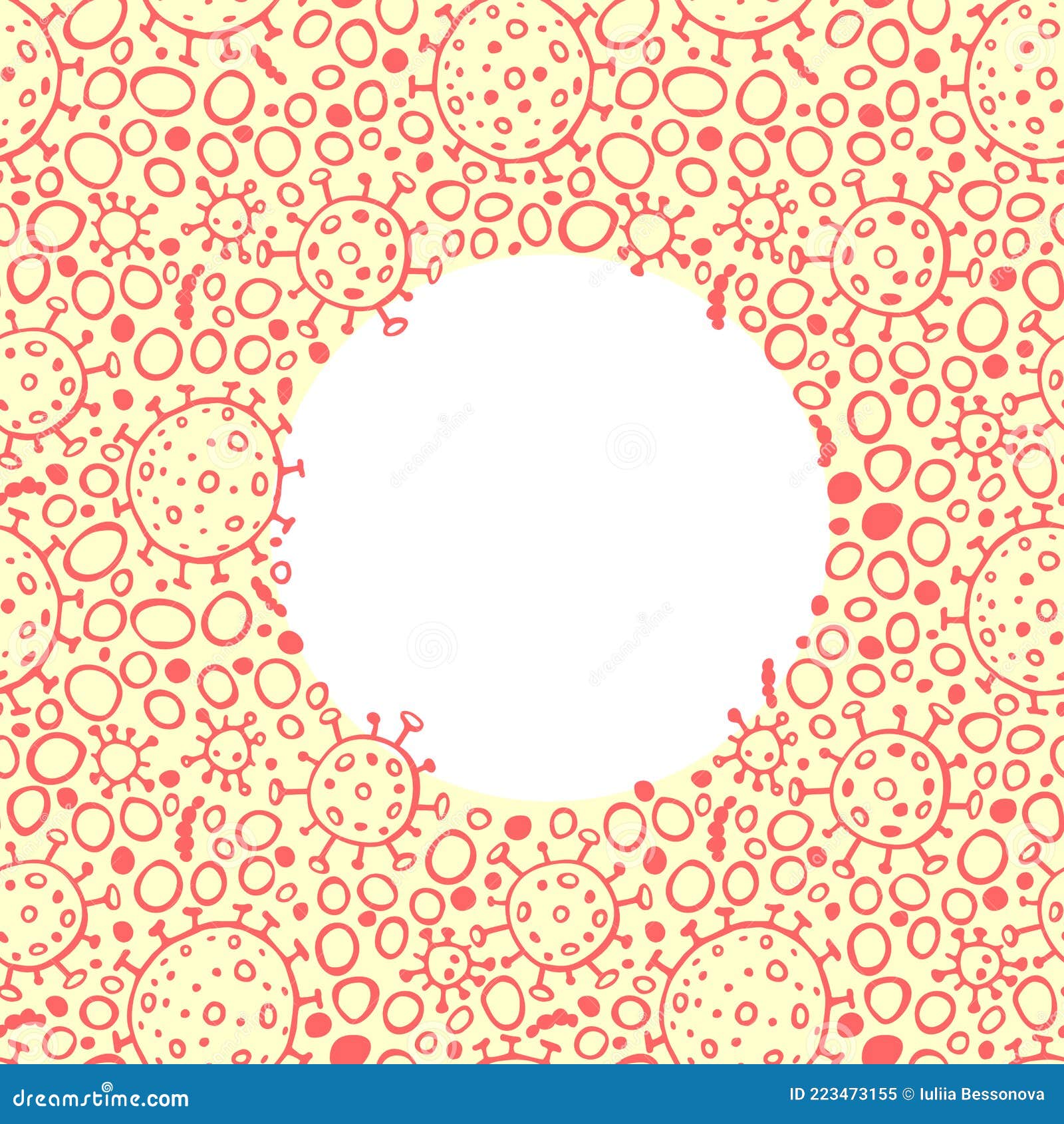 Background, Frame, Border from Molecules, Cells of Virus, Bacteria ...