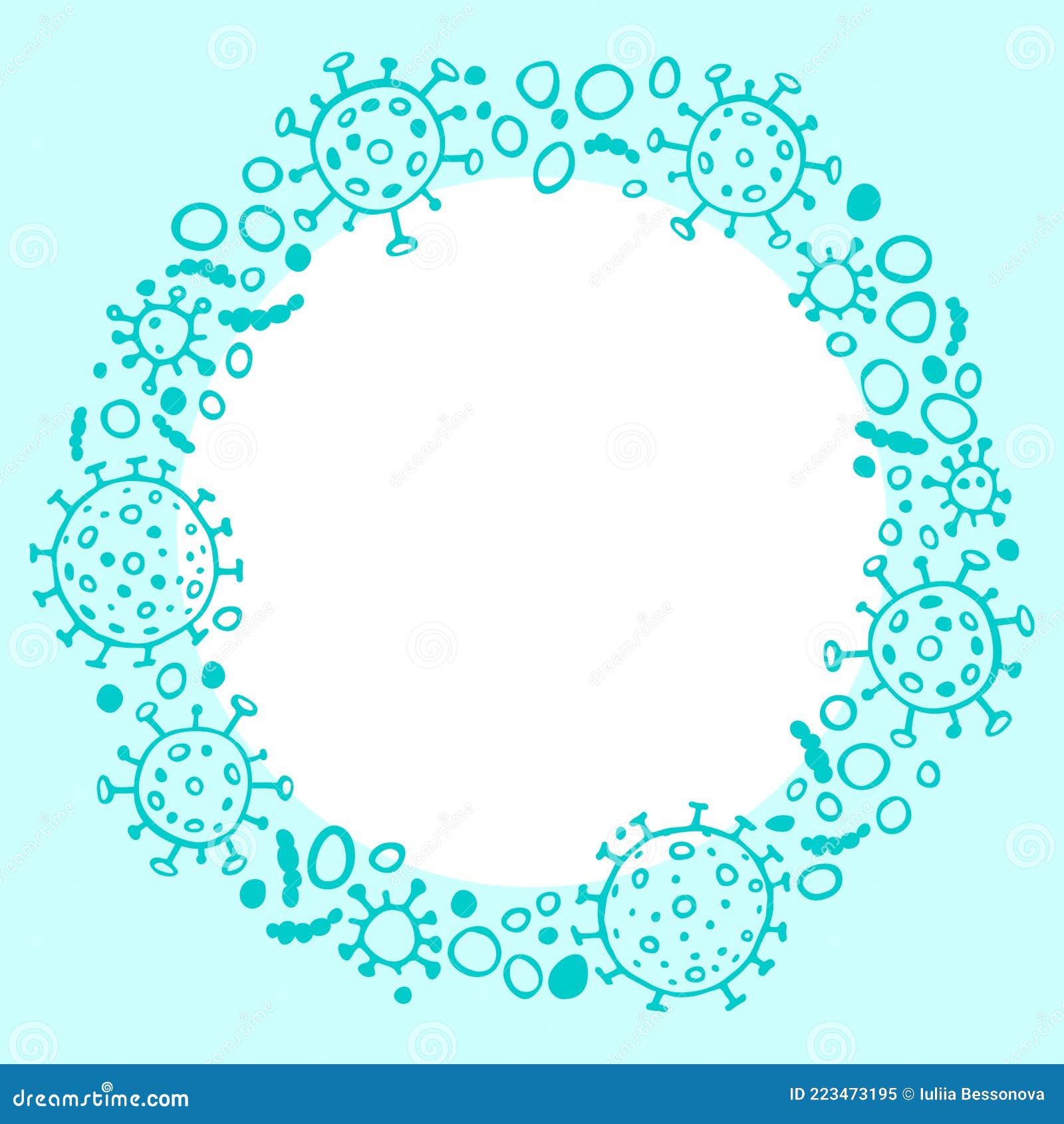 Background, Frame, Border from Molecules, Cells of Virus, Bacteria ...