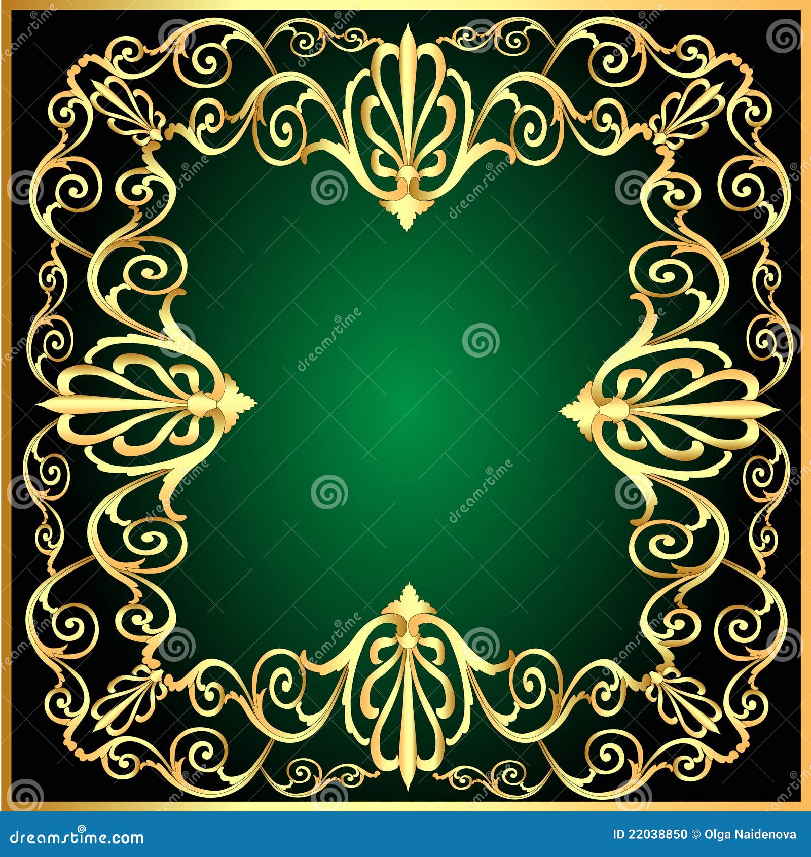 Background Frame with Gold(en) Pattern Stock Vector - Illustration of ...