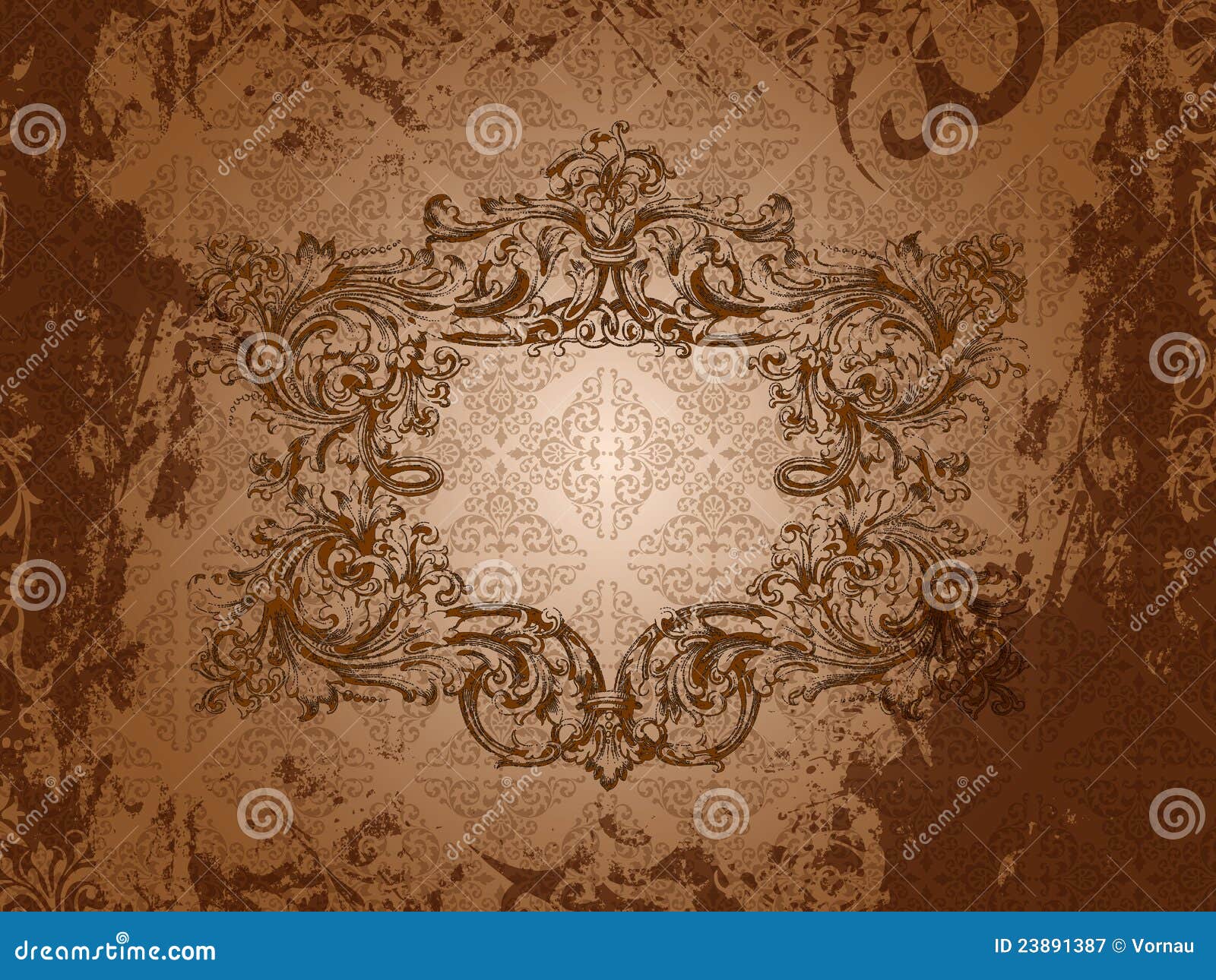 Background with a Frame in the Victorian Style Stock Vector ...