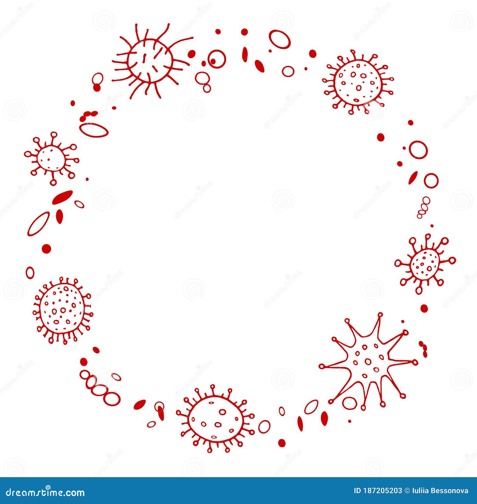 Background, Frame with Virus. the Molecule Viral Bacteria Infection ...