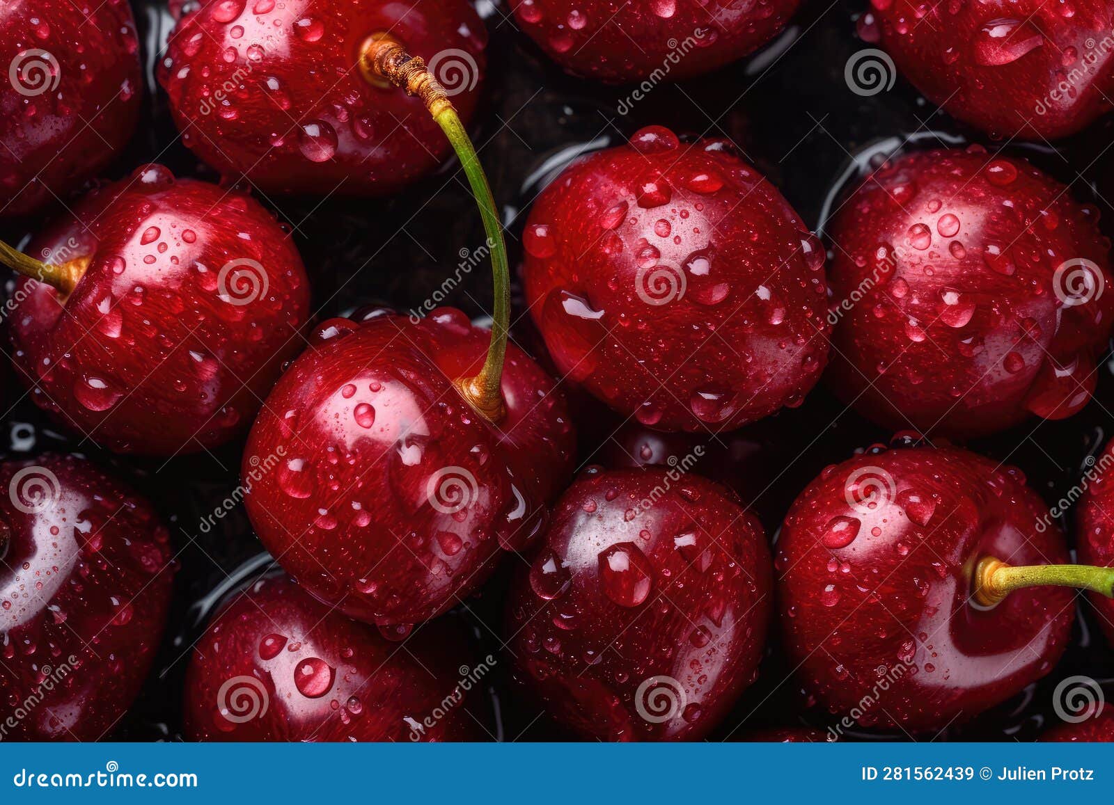 Background from Fresh Cherries Texture of Cherry Berries, AI Generated ...