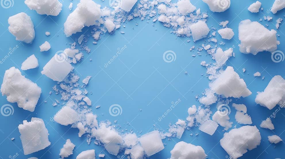Background of Fresh, Clear Ice Cubes for an Ad Banner. Stock Image ...