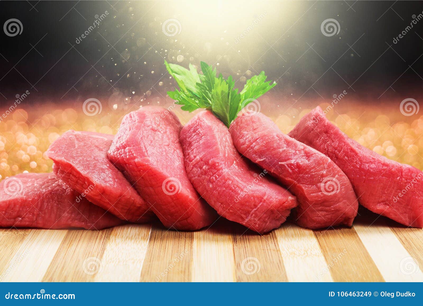 Fresh Raw Meat Background on Background Stock Image - Image of ...