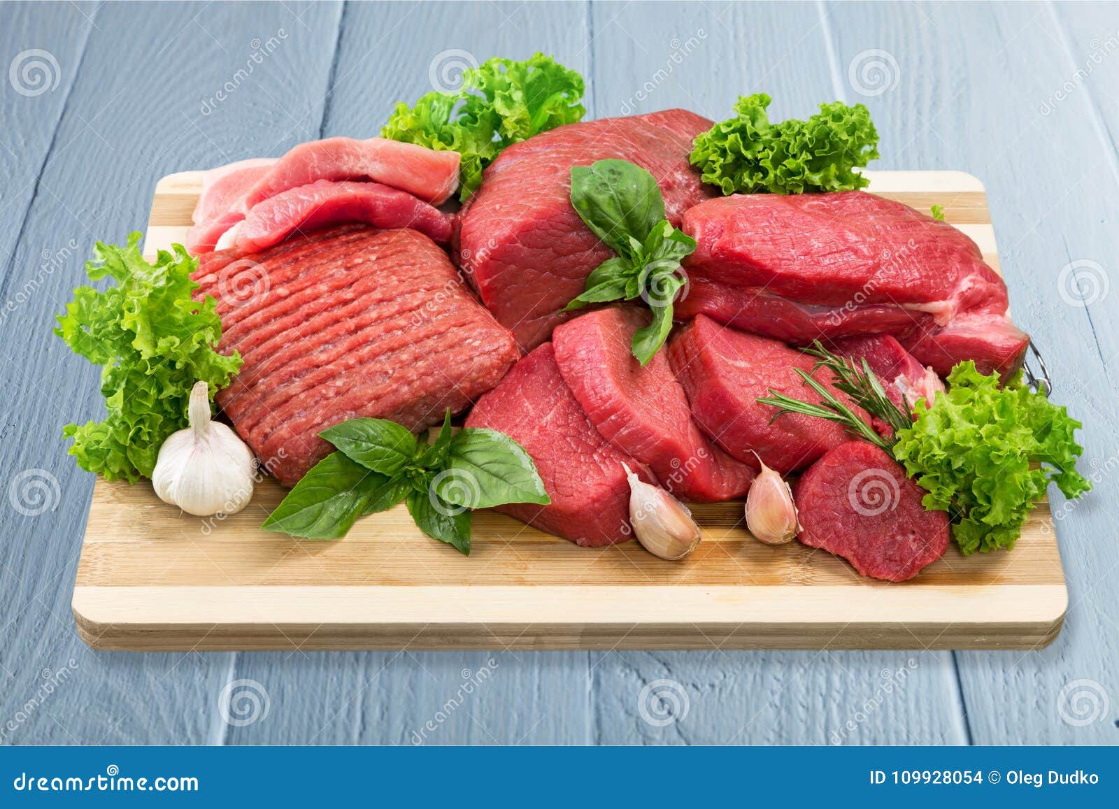 Fresh Raw Meat Background on Background Stock Photo - Image of chop ...