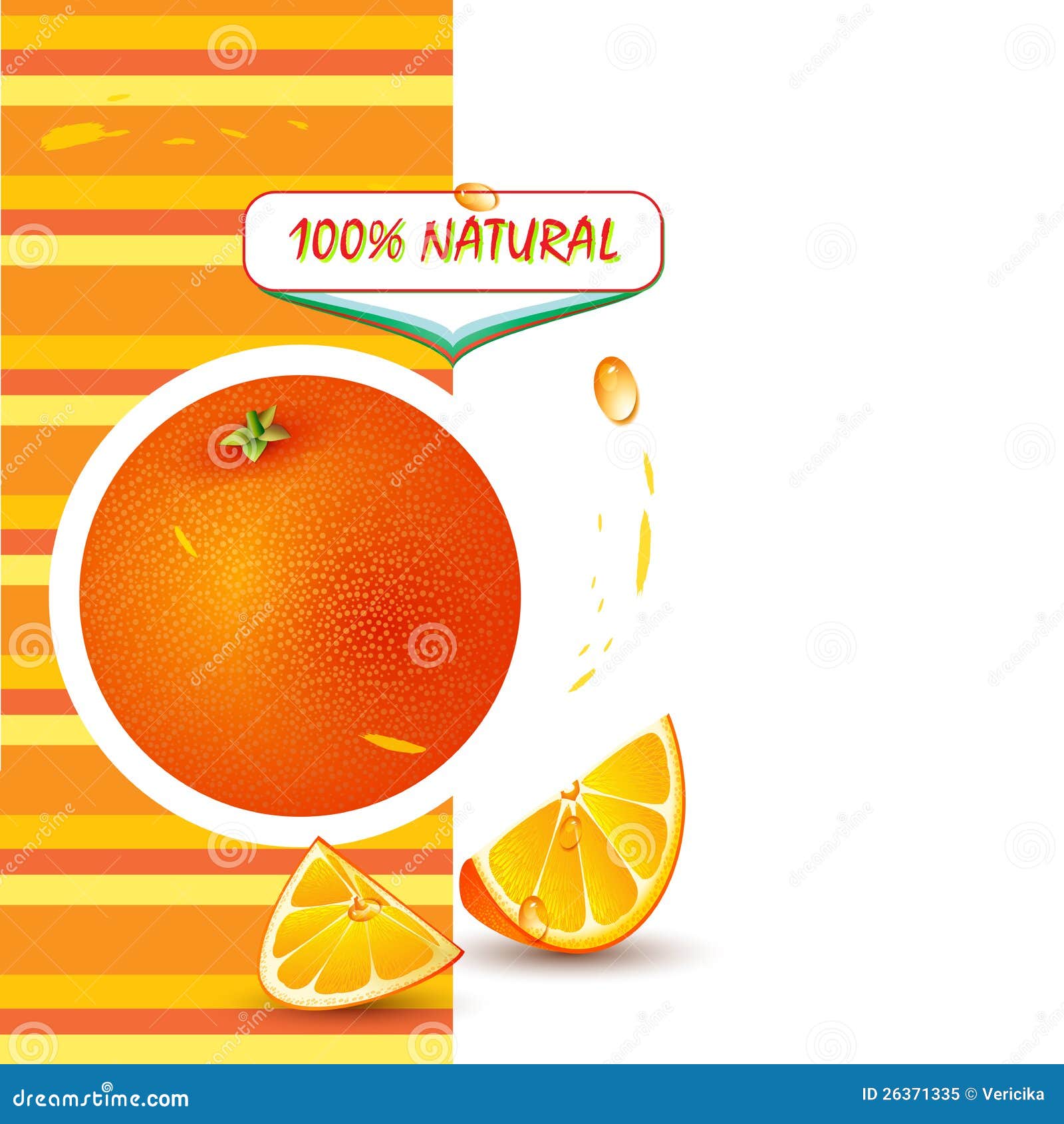 Background with Fresh Orange Stock Vector - Illustration of natural ...