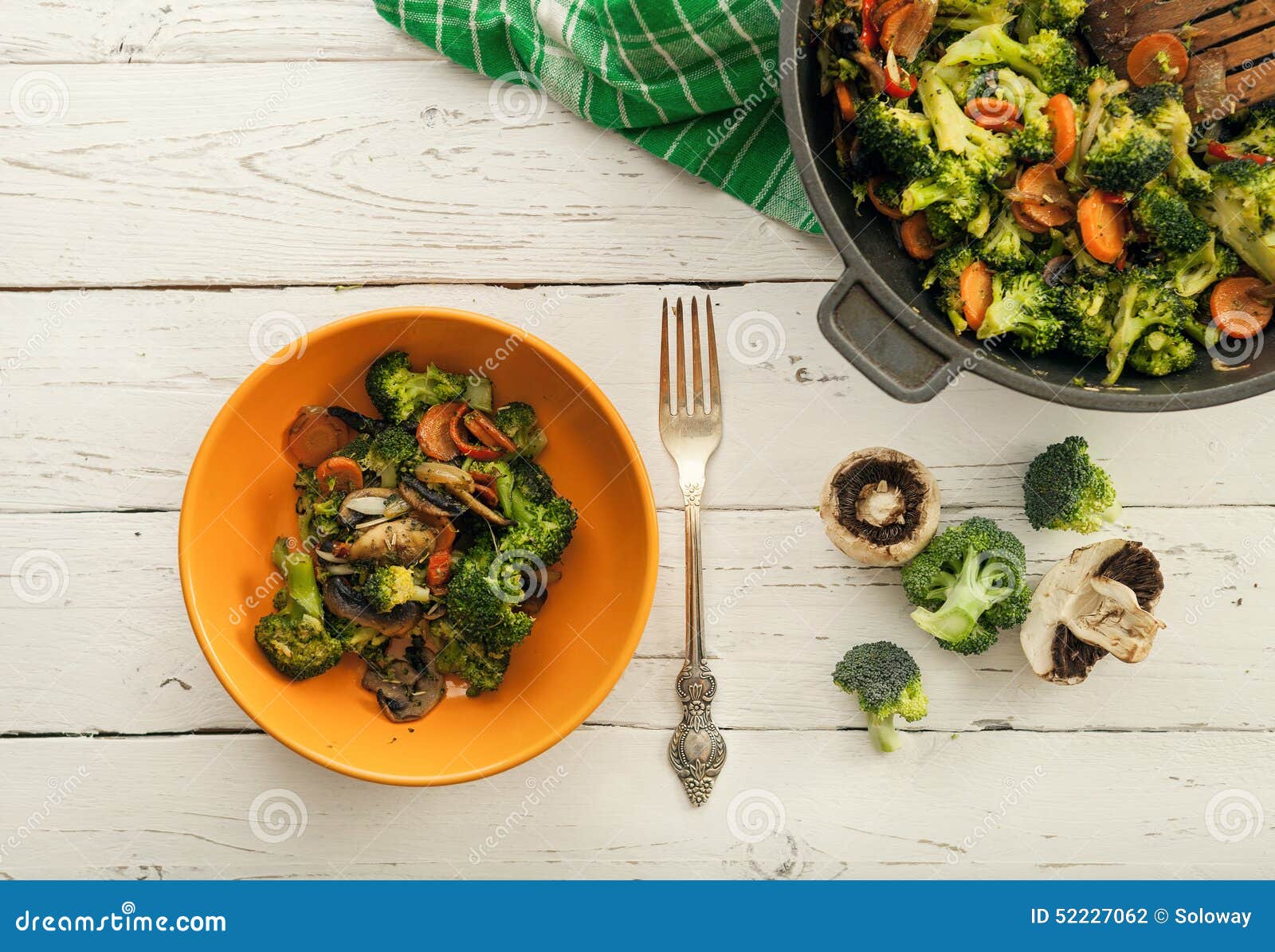 Background with Fresh Prepared Vegetable Mix Dish Stock Photo - Image ...