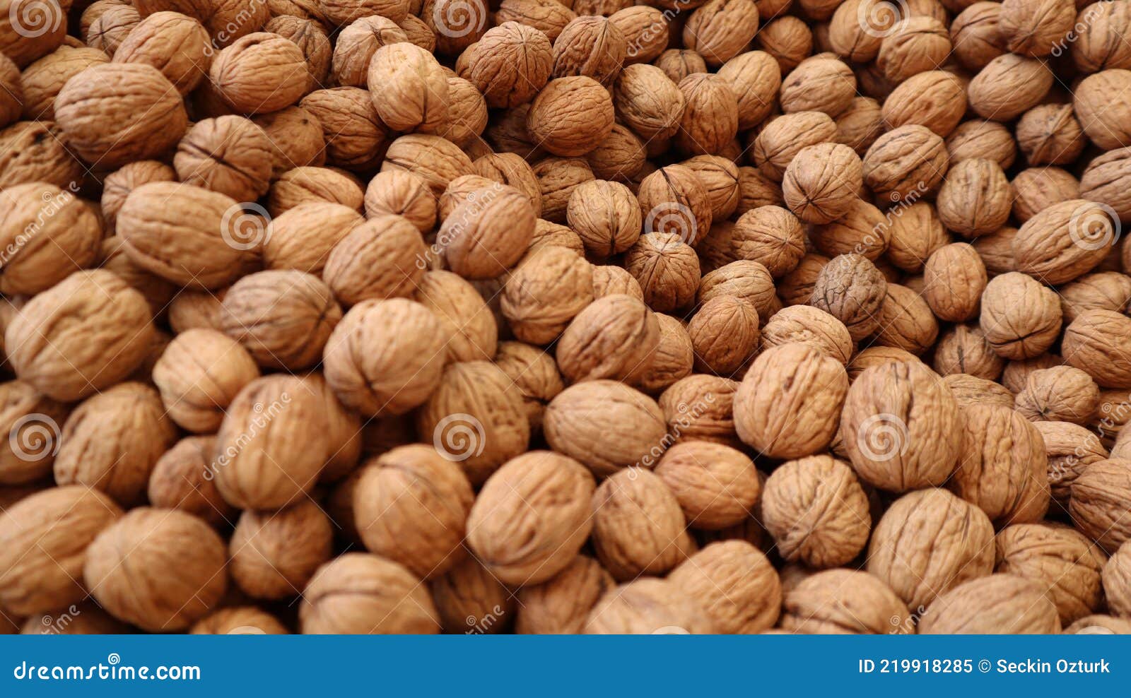Natural Walnuts with Shell Background Pattern Texture. Stock Image ...