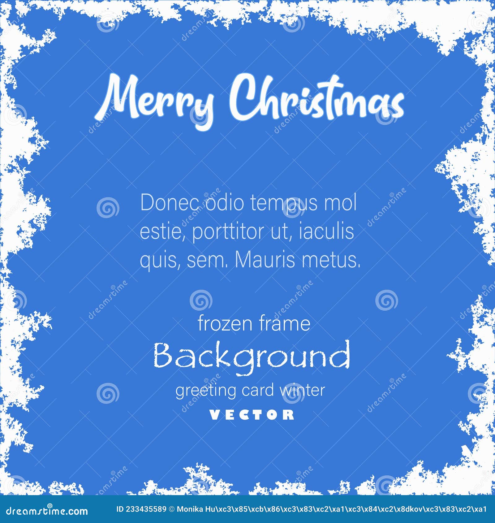 Background and Frozen Frame, Greeting Card, Blue Background Stock ...