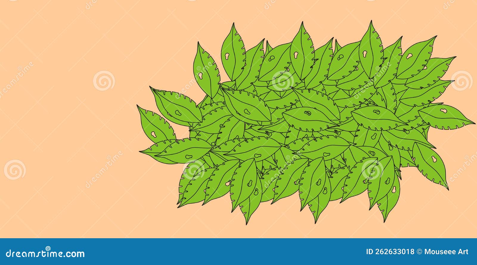 Leaf pile design in autumn stock illustration. Illustration of plant ...
