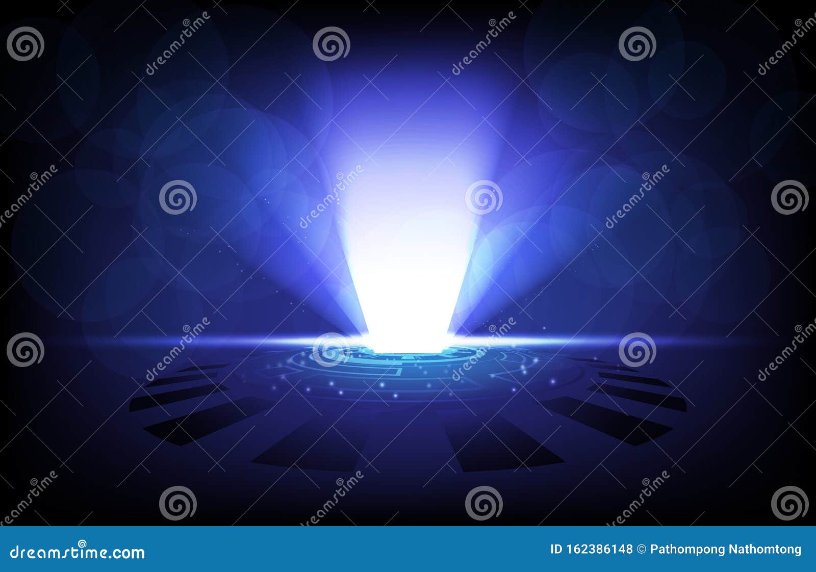 Background of Futuristic Hud Gui Display Panel with Light Stock Vector ...