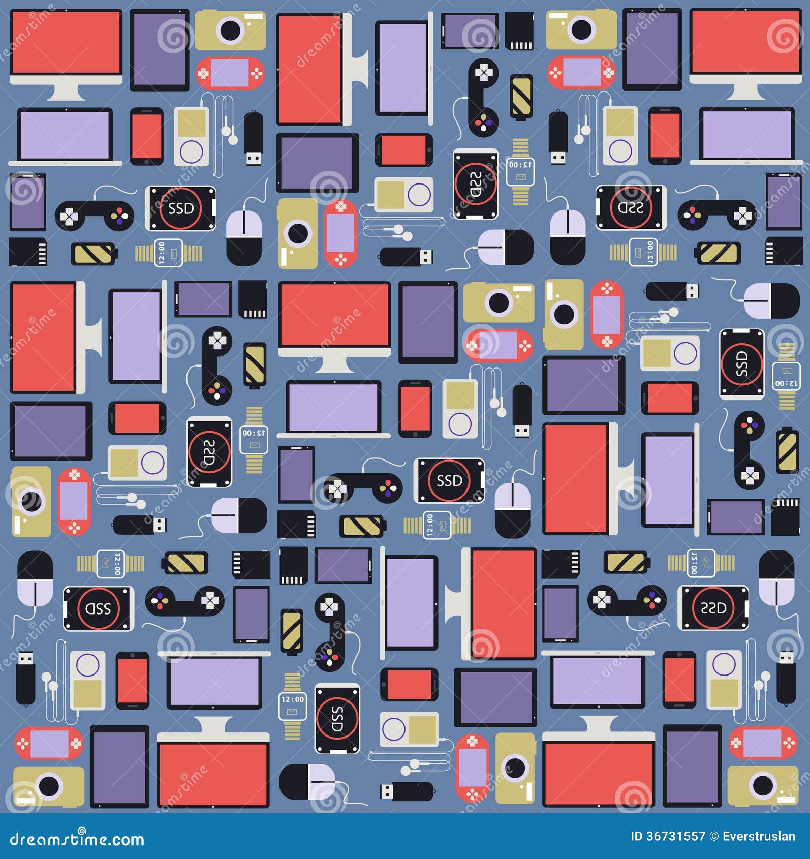 Background Gadget and Other Electronics Flat Desig Stock Vector ... Background Gadget and Other Electronics Flat Desig Stock Vector ...