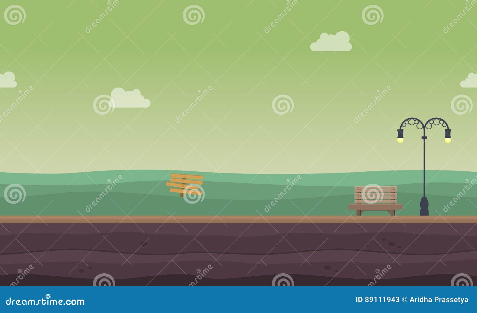 Background Game of Garden Landscape Style Stock Vector - Illustration ...