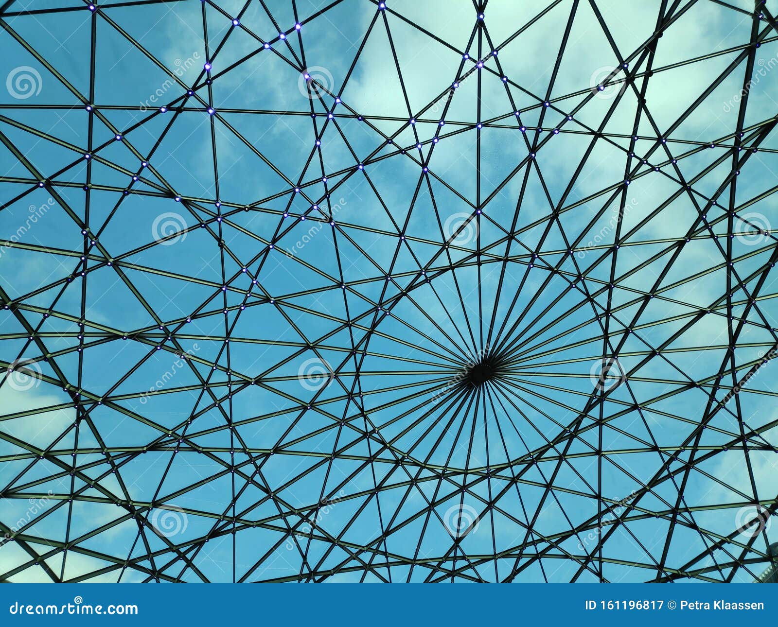 Background of Geometric Dome Blue Sky and Clouds Stock Image - Image of ...