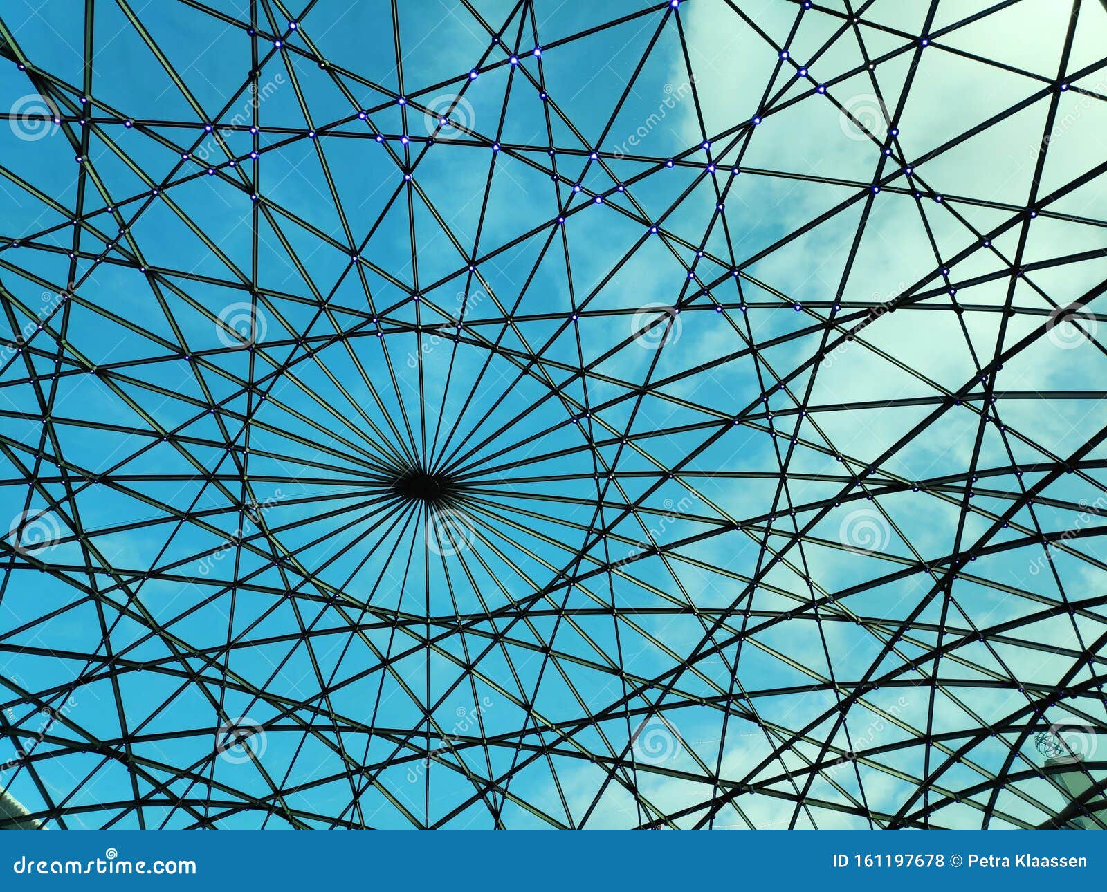 Background of Geometric Dome Blue Sky and Clouds Stock Photo - Image of ...
