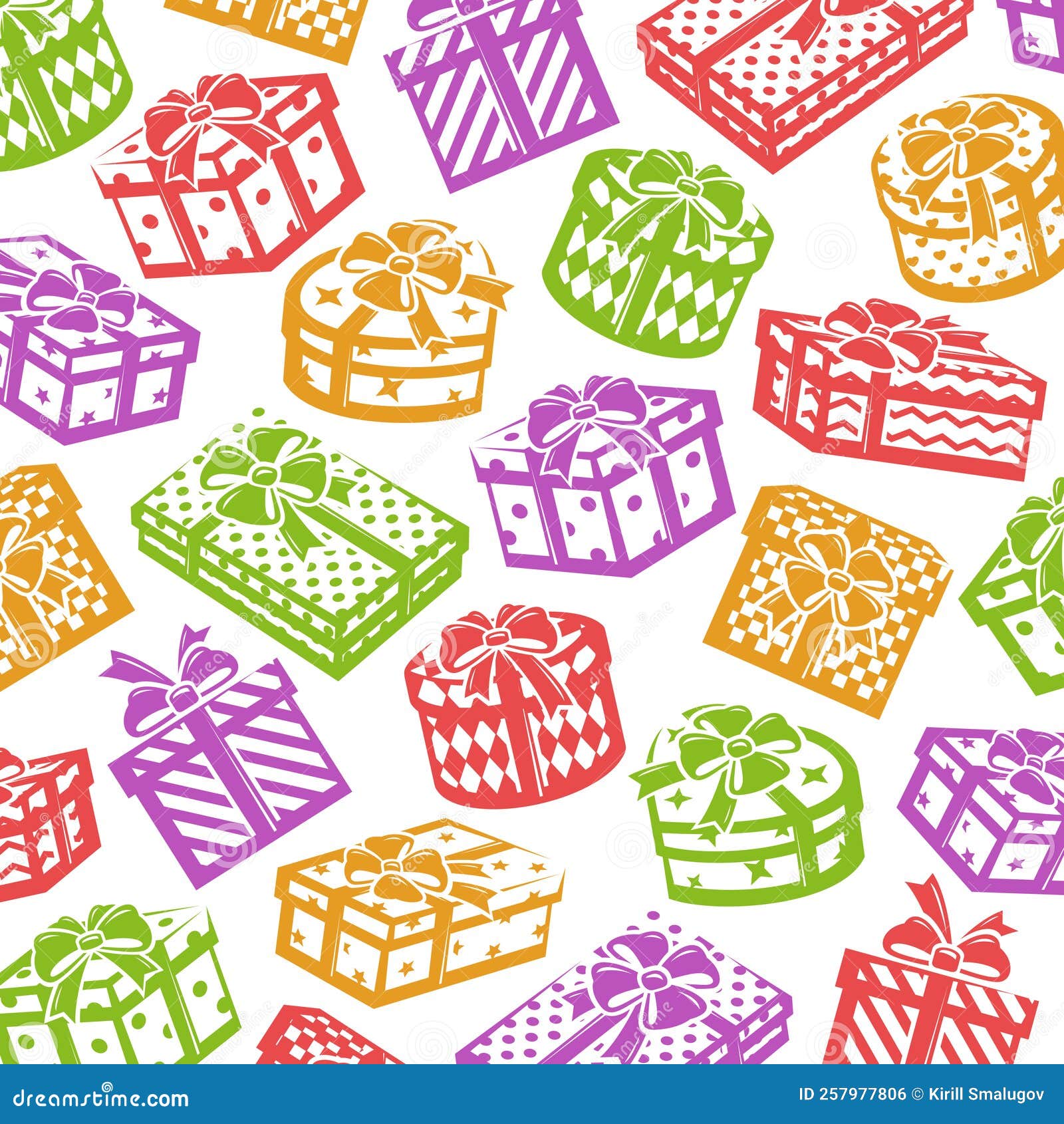 Background Gift Boxes. Gift Boxes Collection Icons Stock Illustration ...