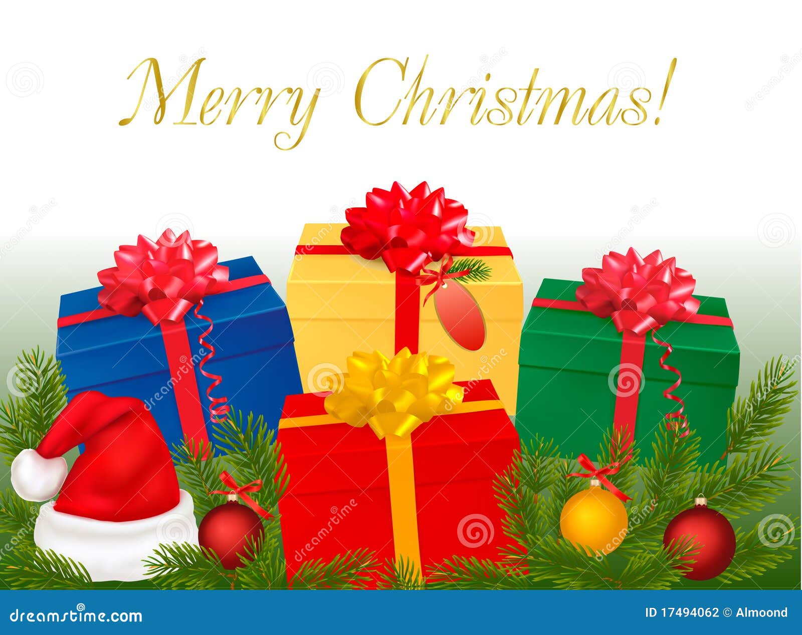 Background with gifts. stock vector. Illustration of holiday - 17494062