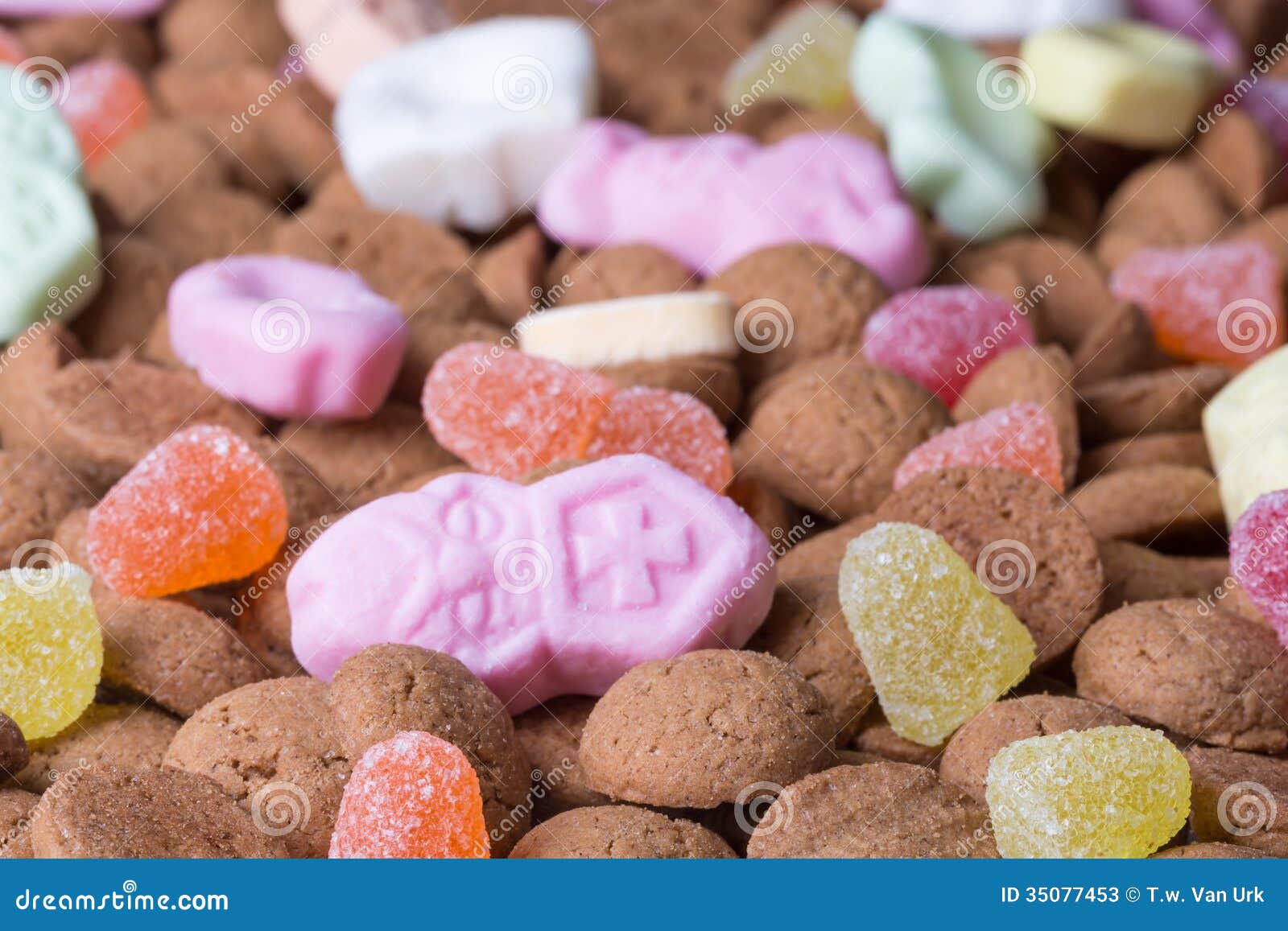 Background of Ginger Nuts Ans Sweets. Candy at Dutch Sinterklaas Event ...