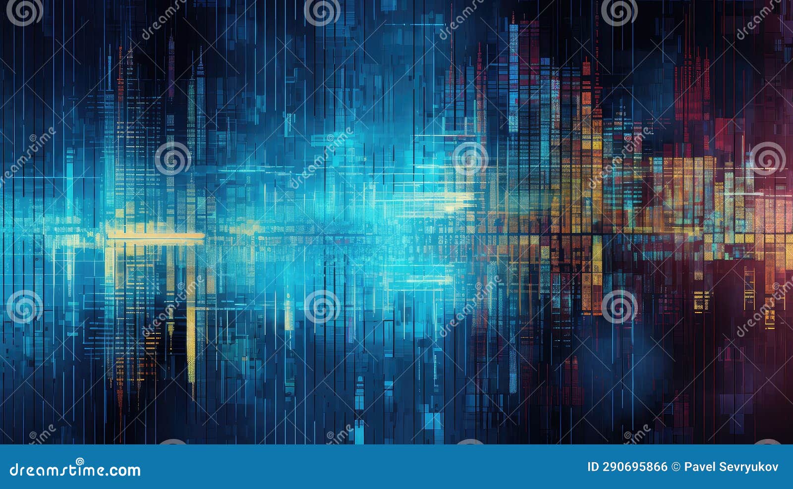 Background Glitch Techno Matrix Stock Illustration - Illustration of ...