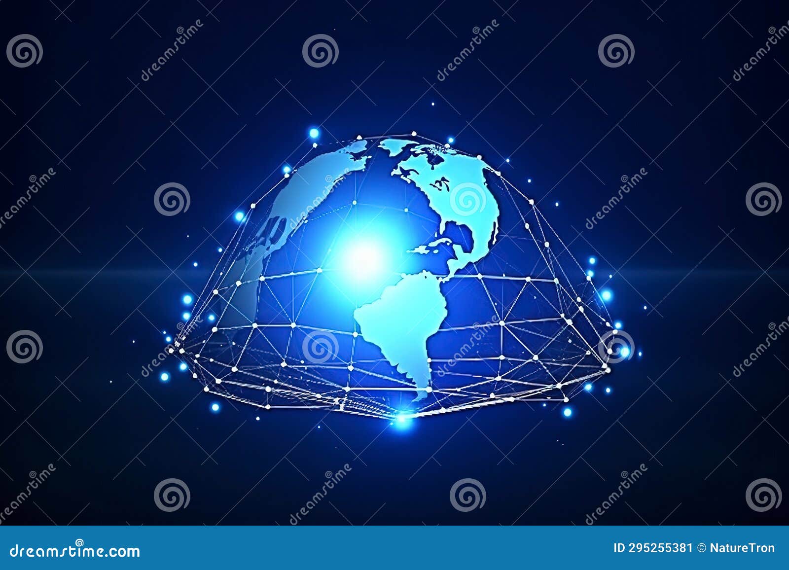 Background with Earth Globe Network Background with Globe Stock ...