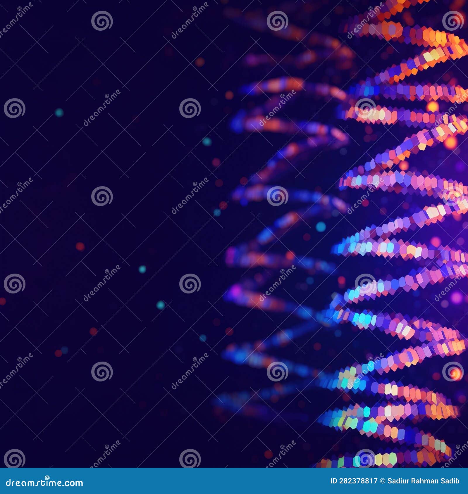 Background with Glowing Lights. Chromosome DNA Science and Data ...