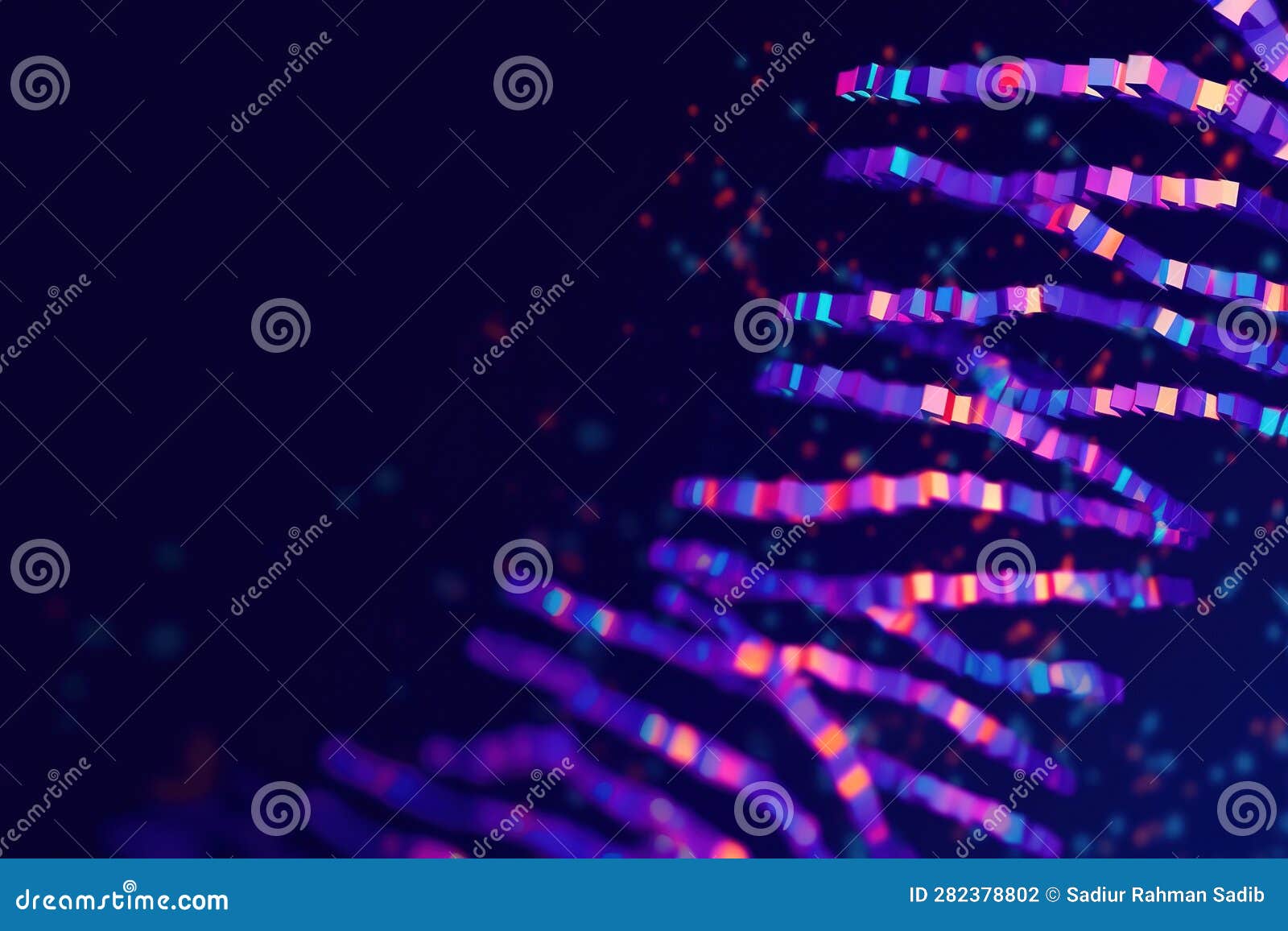 Background with Glowing Lights. Chromosome DNA Science and Data ...