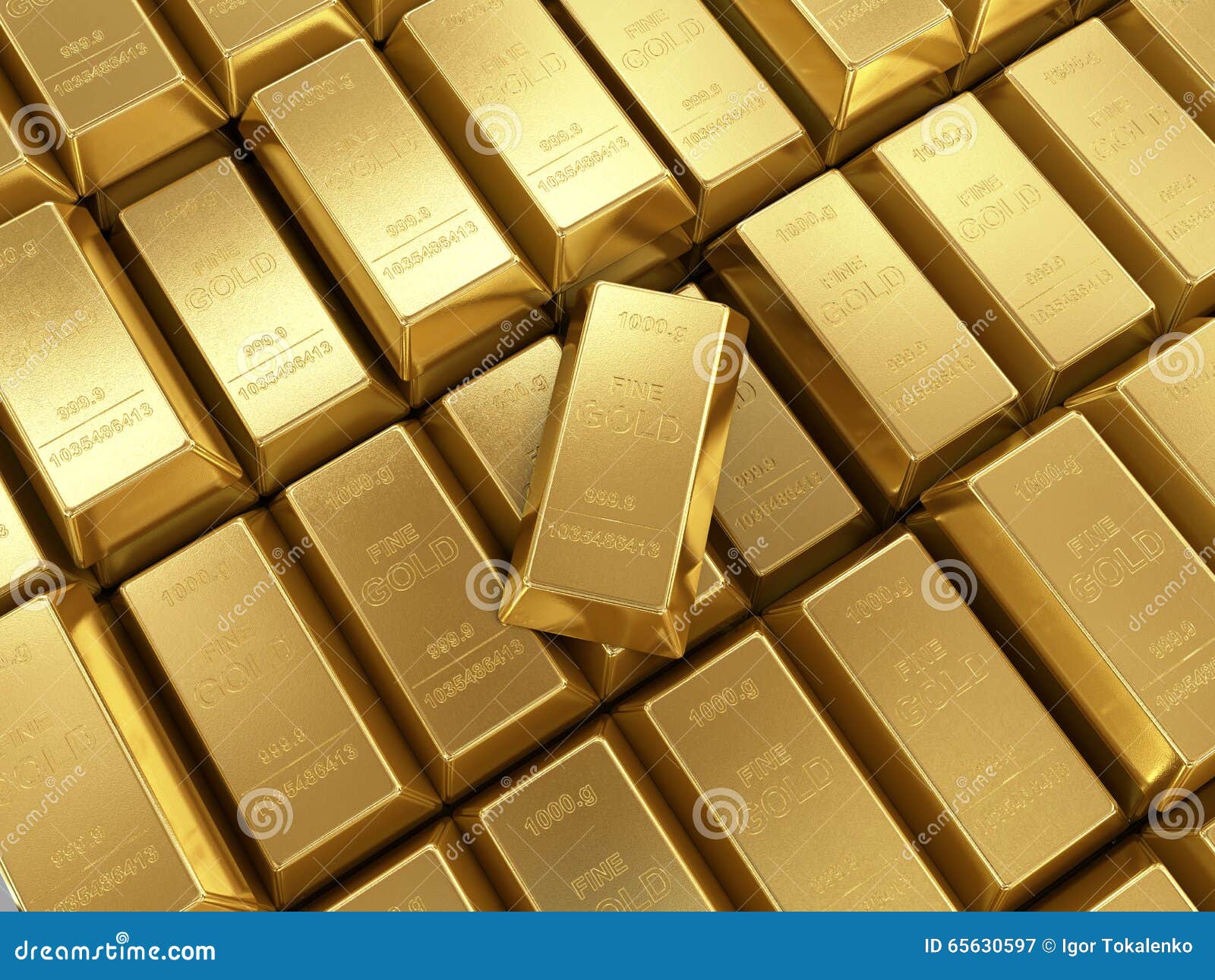 Background of Gold Bars Close Up Stock Illustration - Illustration of ...
