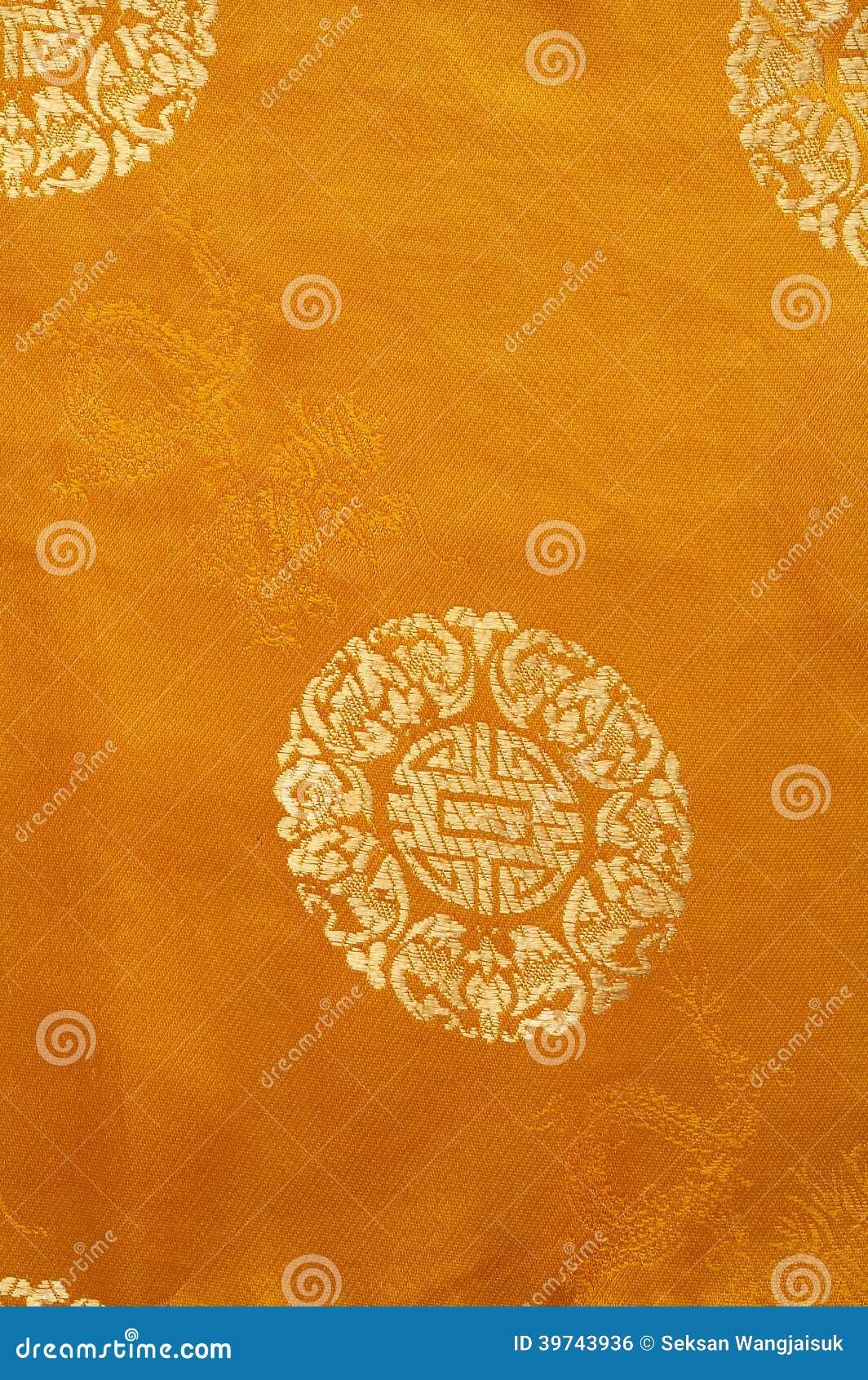 Background From A Gold Chinese Fabric Stock Photography | CartoonDealer ...