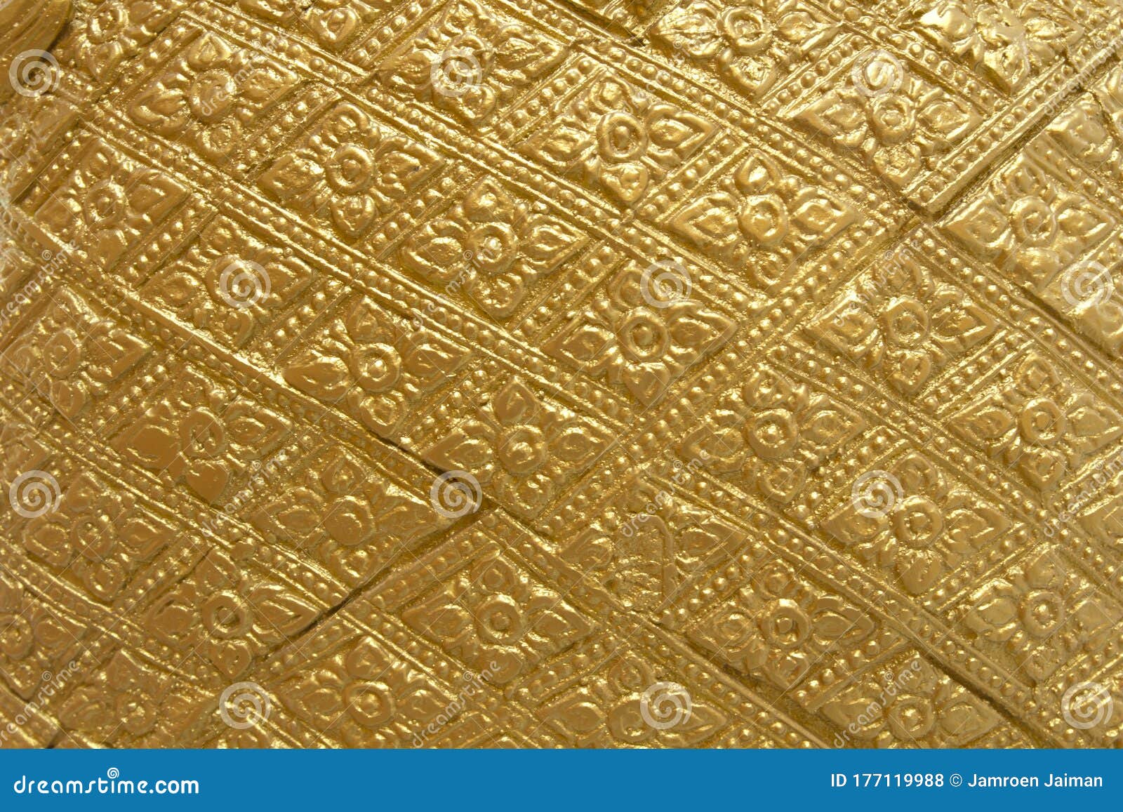 Background of Gold Decorative Pattern,Traditional Thai Design in ...