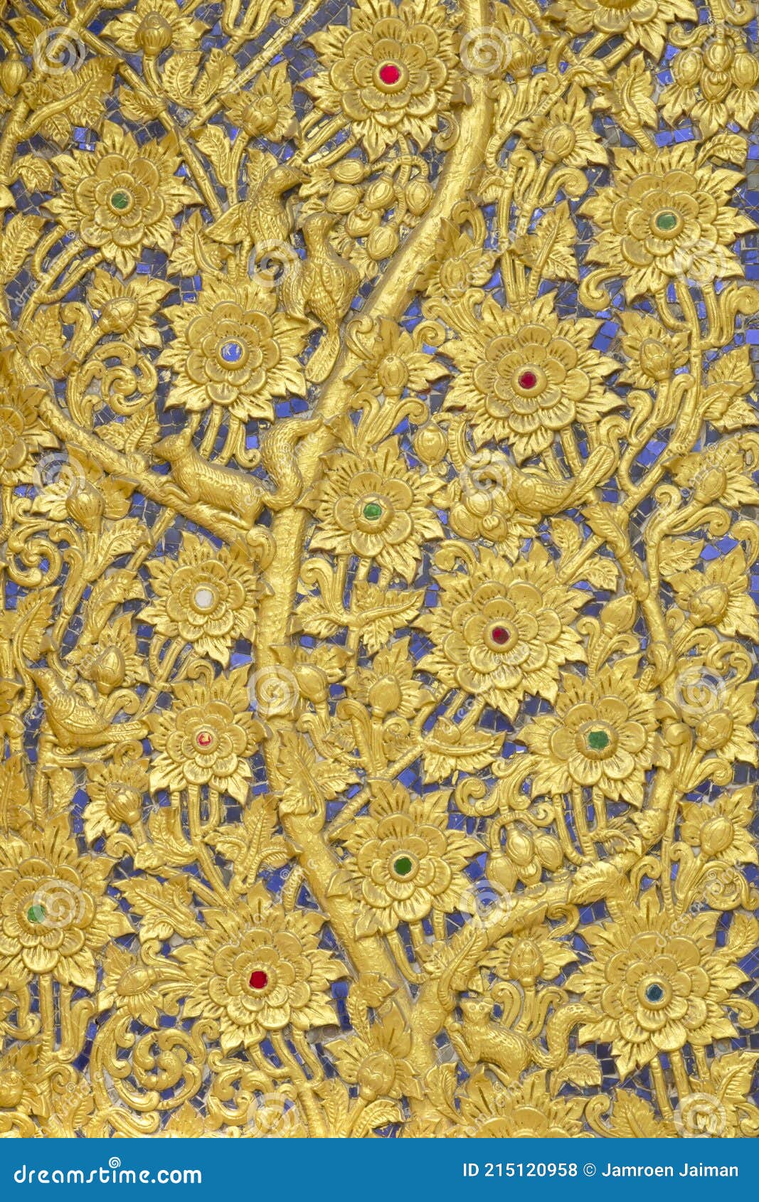 Background of Gold Decorative Pattern,Traditional Thai Design in ...