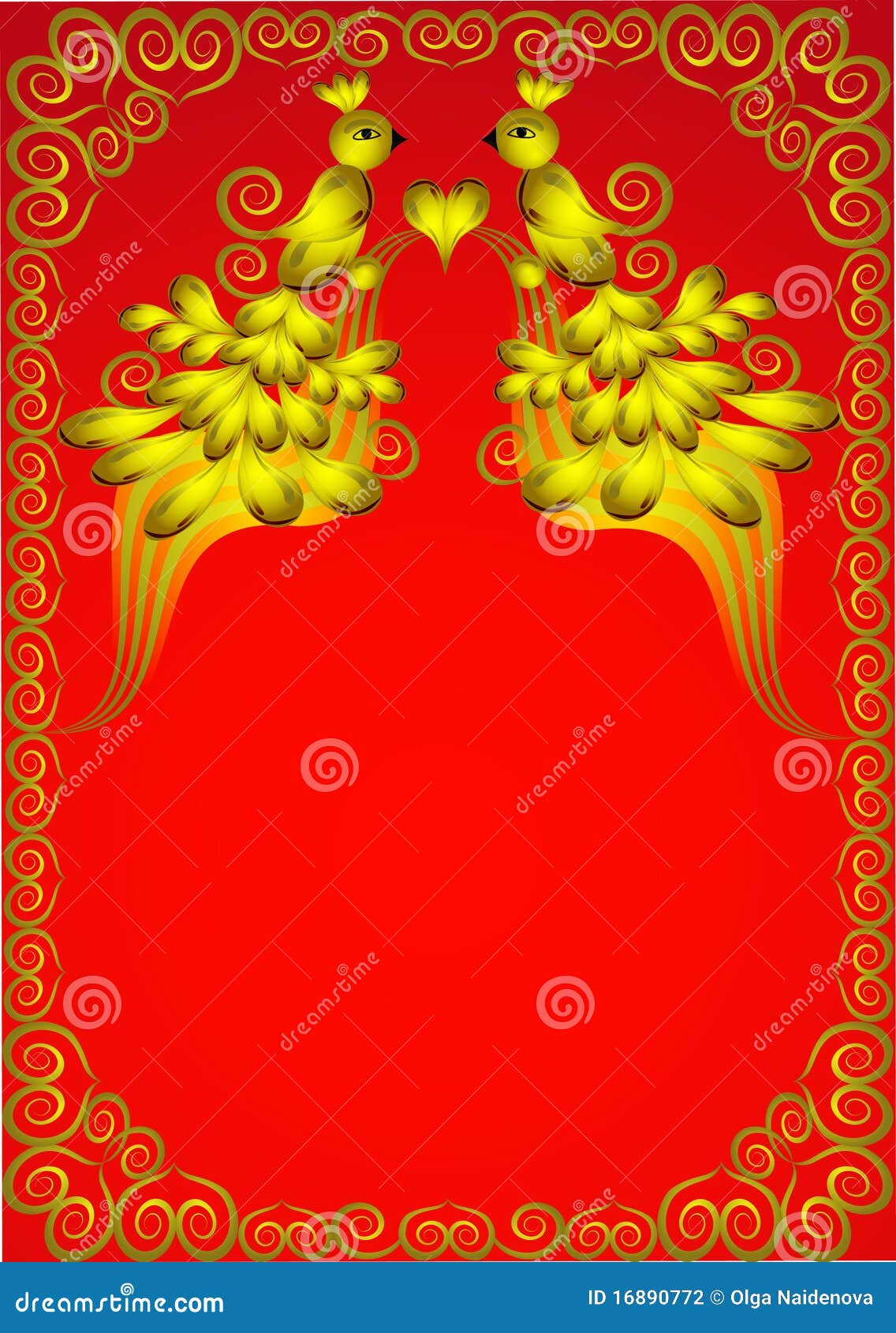 Background with Gold(en) Bird Stock Vector - Illustration of gold ...