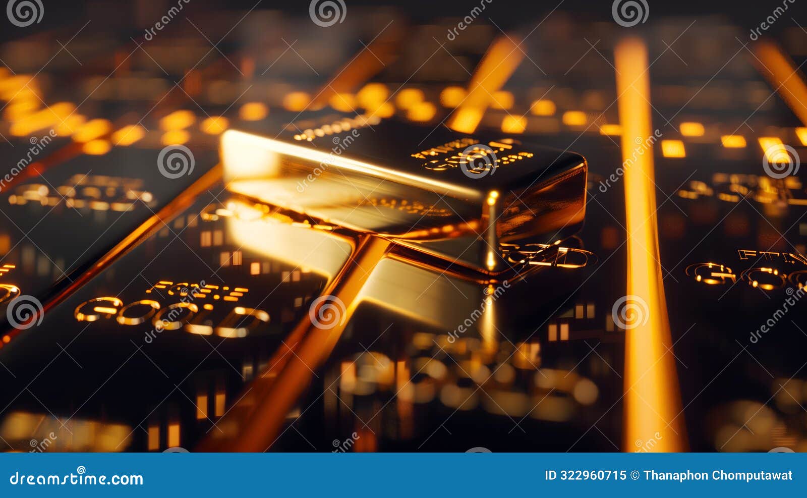 Background about Gold and Finance Stock Illustration - Illustration of ...