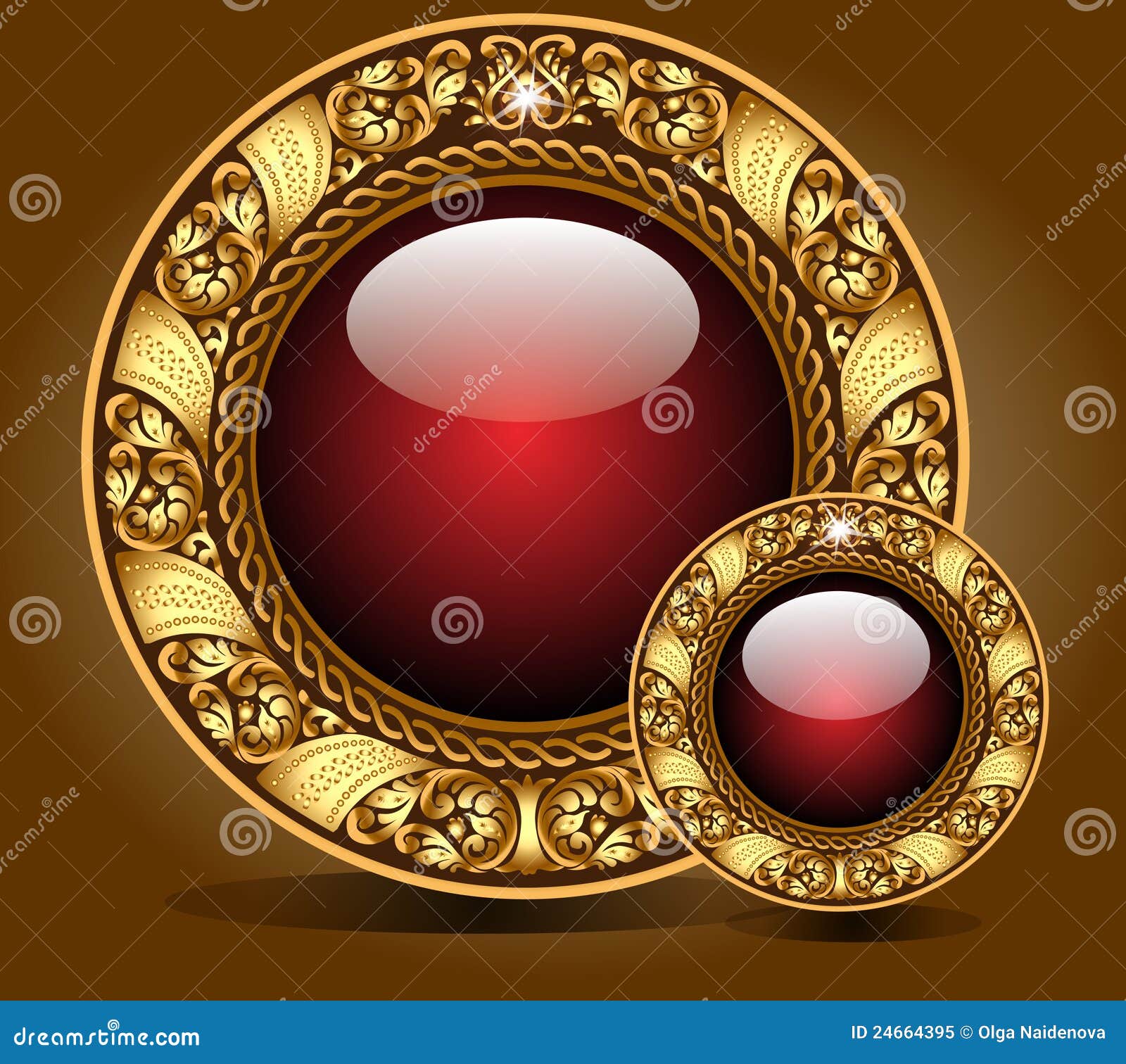 Gold Glass Ball Isolated On Transparent Background. 3D Realistic Vector ...