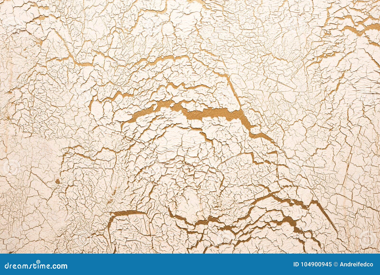 Background of Gold Wall with Cracked Texture. Stock Image - Image of ...