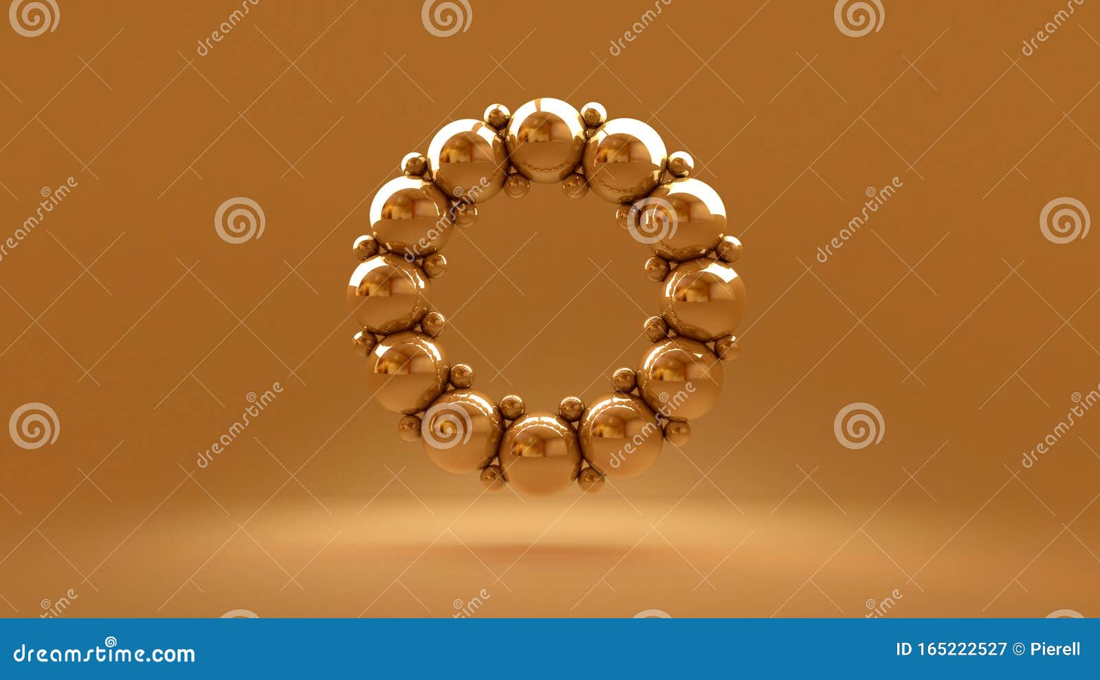 Background with Golden Balls Stock Illustration - Illustration of ...