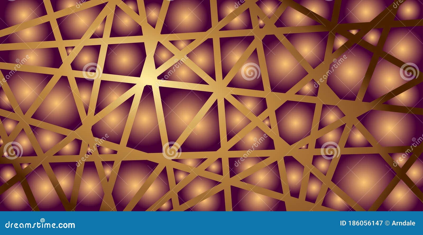 Background with Golden Glowing Convex Net Stock Vector - Illustration ...