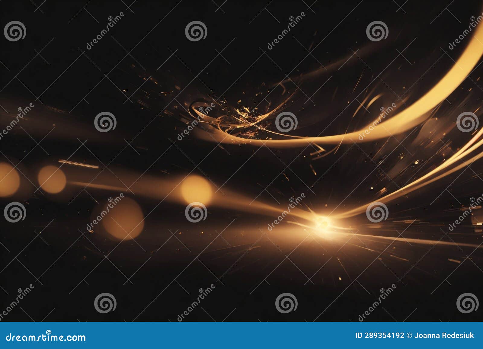 Background Golden Light Effect on Dark Background Stock Illustration ...