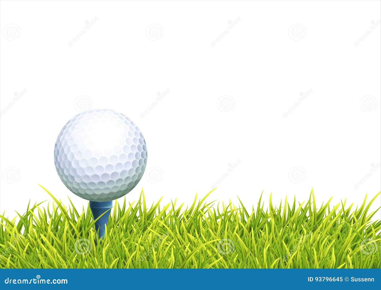Background with Golf Ball stock vector. Illustration of grassplot ...
