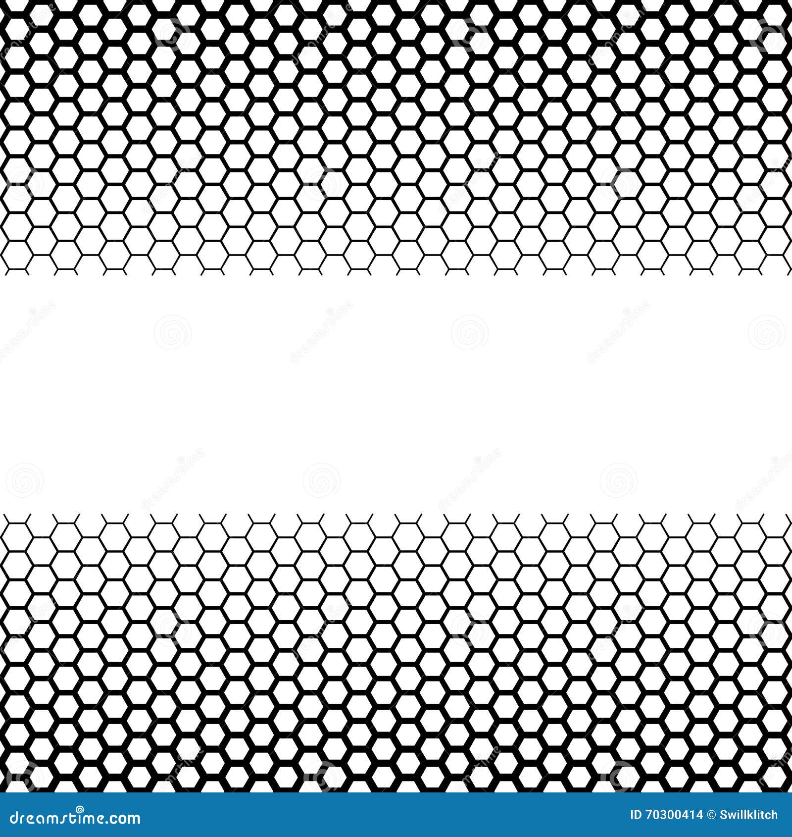 Background with Gradient of Black and White Hexagons Stock Vector ...