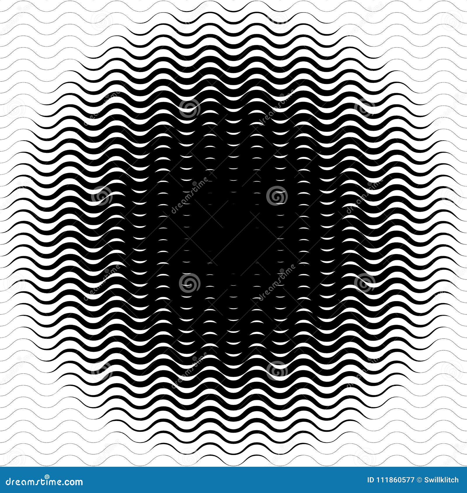 Background with Gradient of Black and White Wave Lines Stock Vector ...