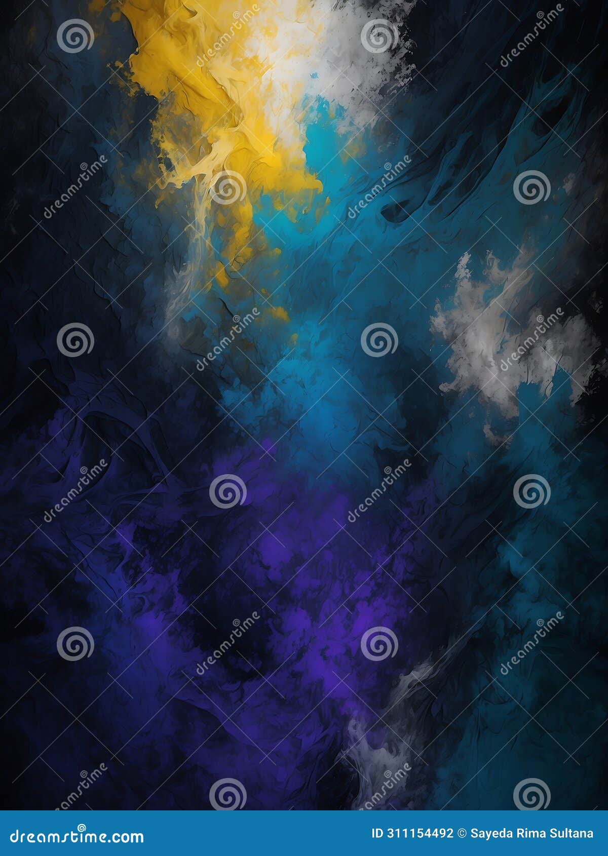 Background is a Gradient from Dark and Yellow and Blue Shape ...