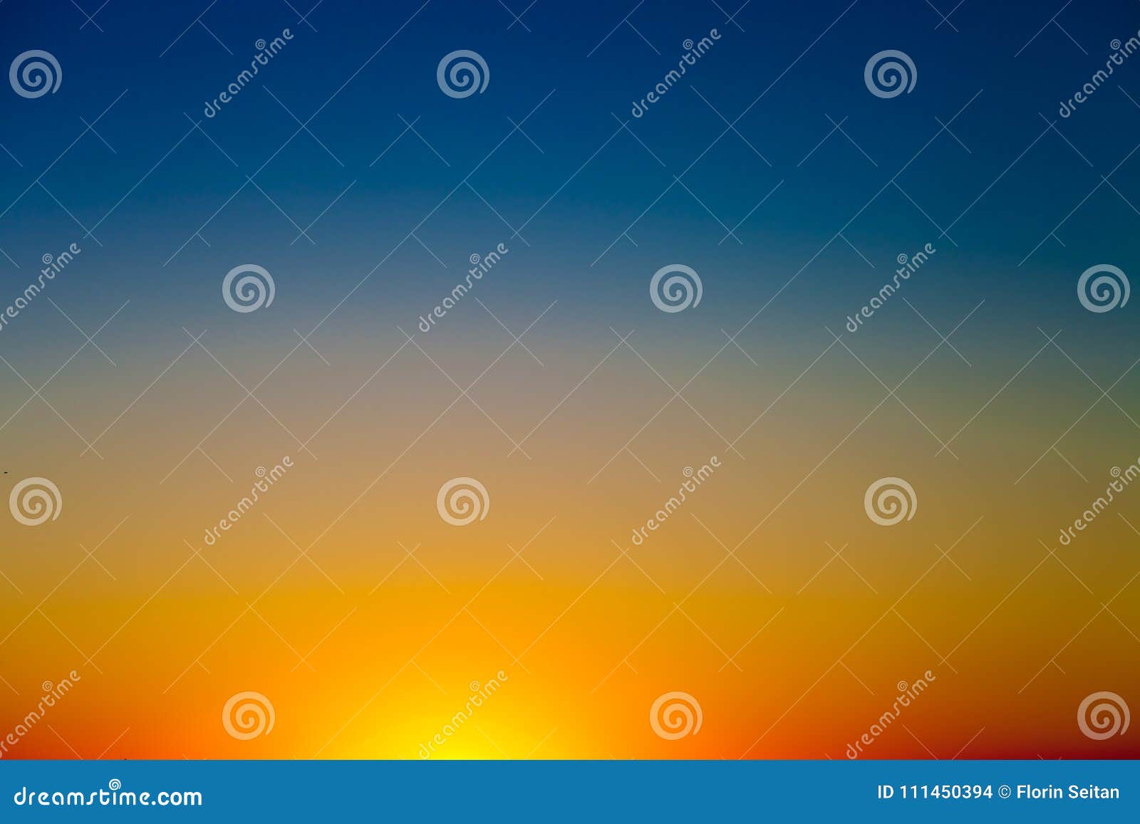 Background with Gradient Sunset Sky in Tones of Yellow, Orange and Blue ...