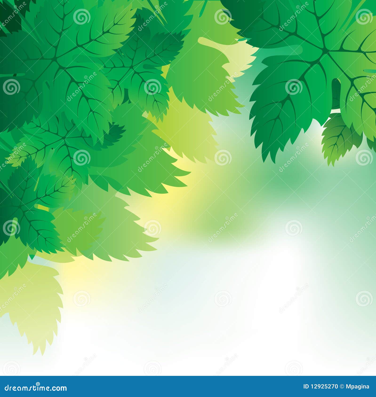 Background with Grape Leaves Stock Illustration - Illustration of ...