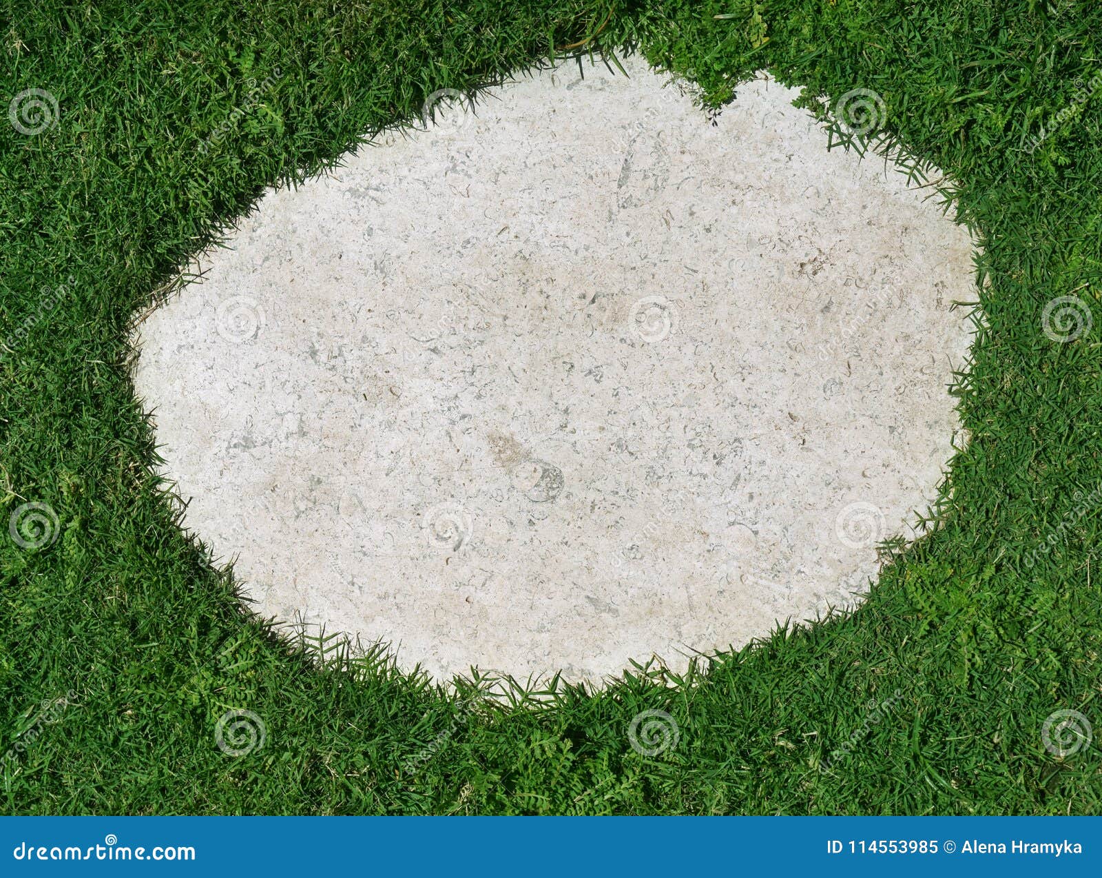 Background, Grass through Slabs on the Pavement. Stock Image - Image of ...
