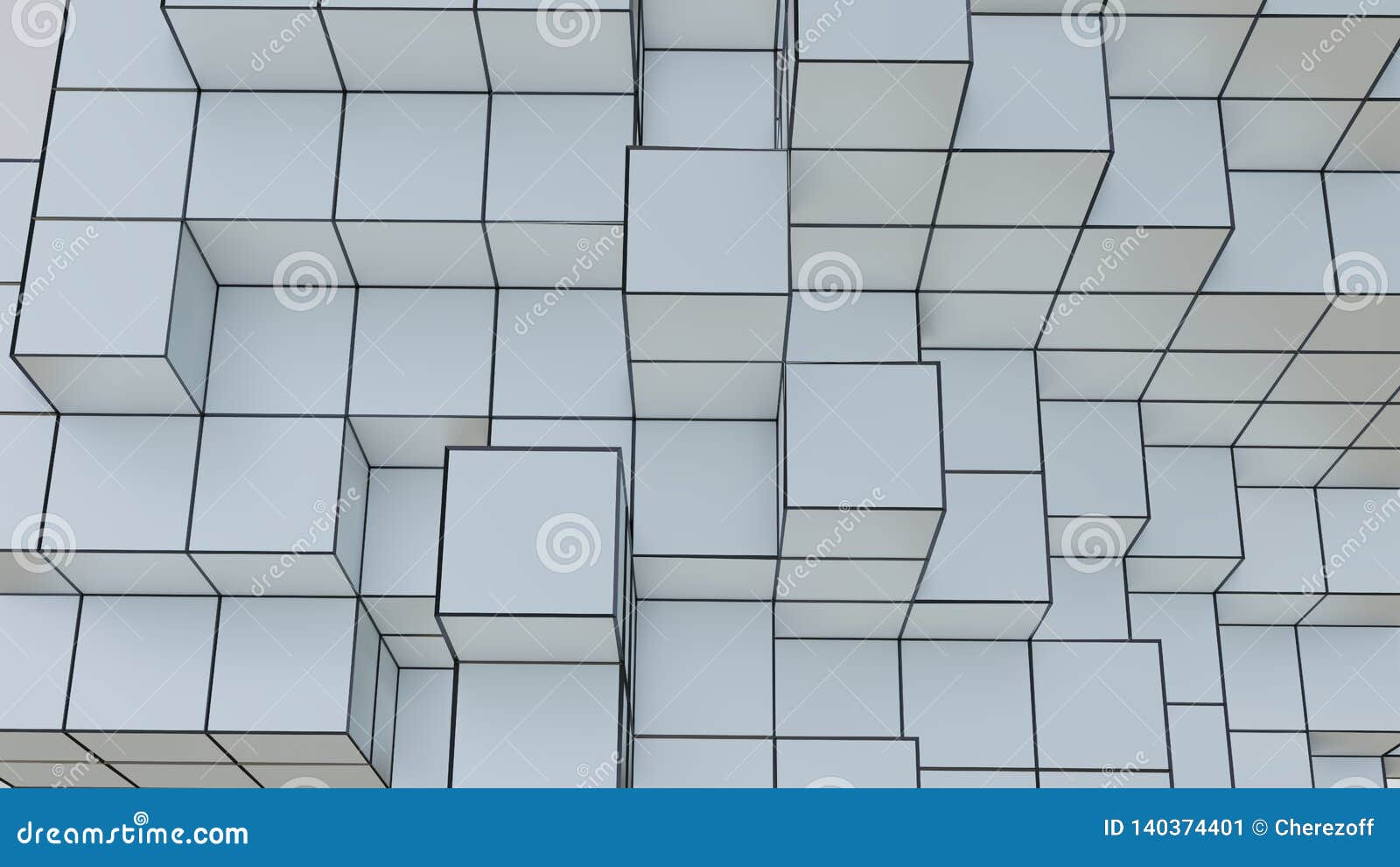 Background with Gray Abstract Cubes Stock Illustration - Illustration ...