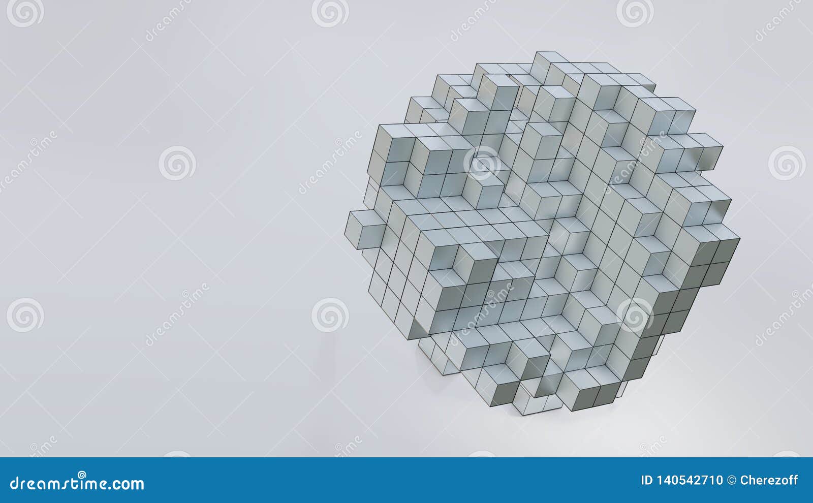 Background with Gray Abstract Cubes Stock Illustration - Illustration ...
