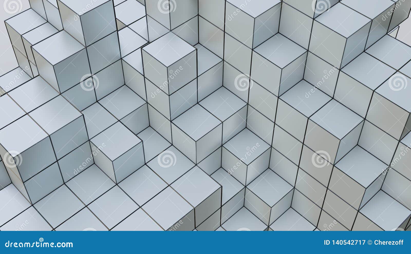 Background with Gray Abstract Cubes Stock Illustration - Illustration ...