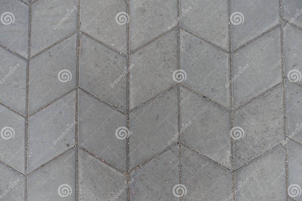 Background - Gray Diamond-shaped Concrete Pavement with Geometric ...
