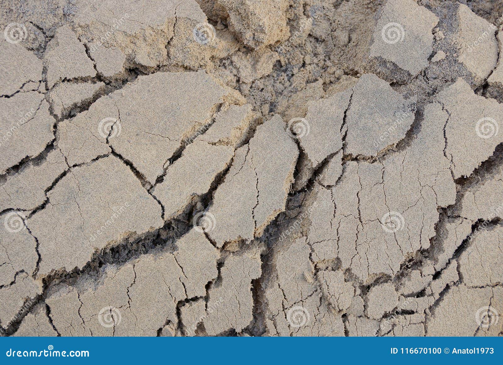 Texture of Gray Dry Sand with Cracks Stock Photo - Image of damage ...